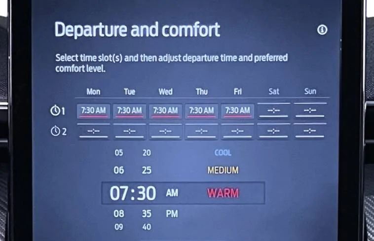 “Medium” Cabin Temp Setting in Departure Times | MachEforum - Ford ...