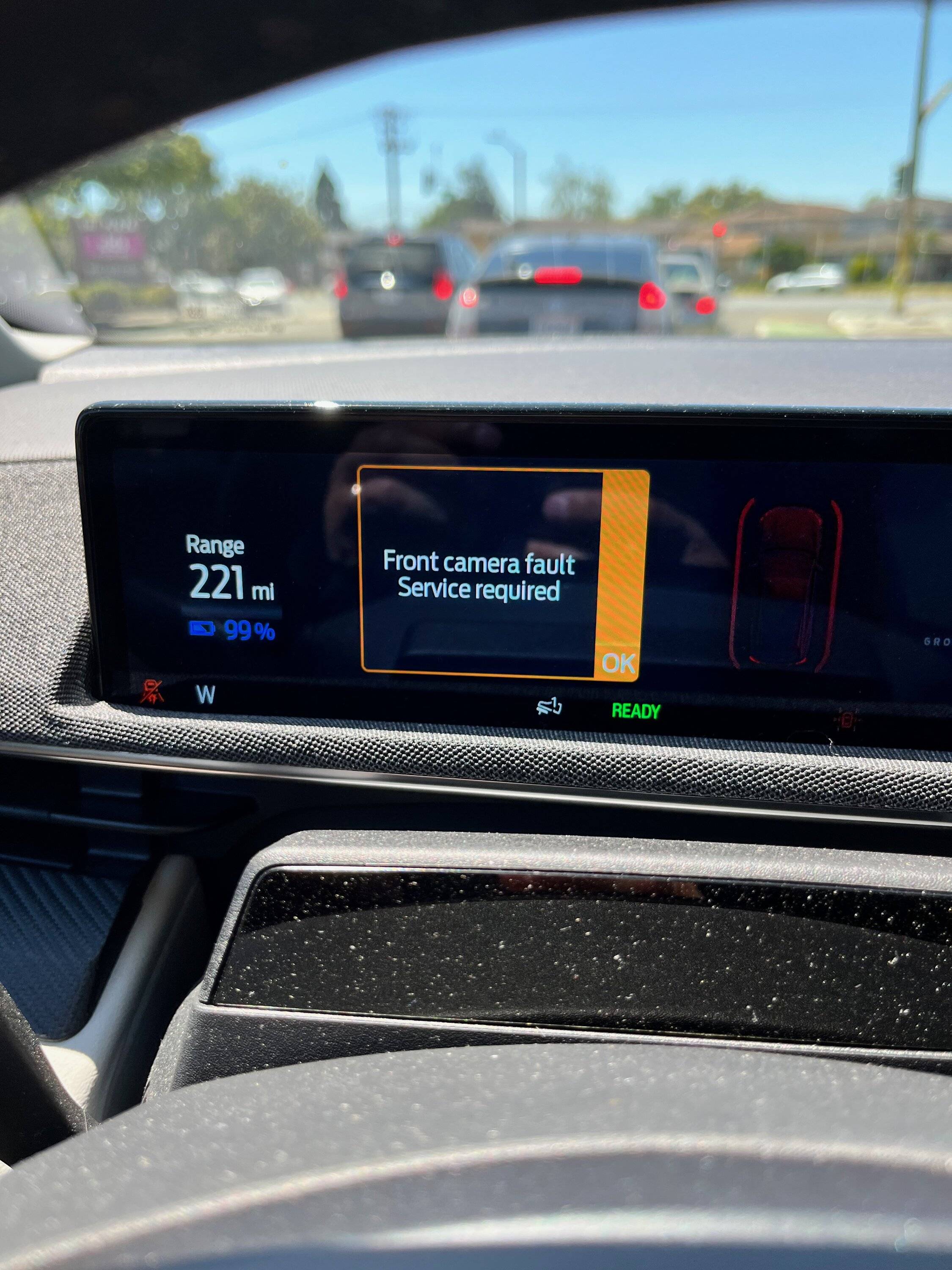 Front camera fault service required: replacement coaxial cable to be ...