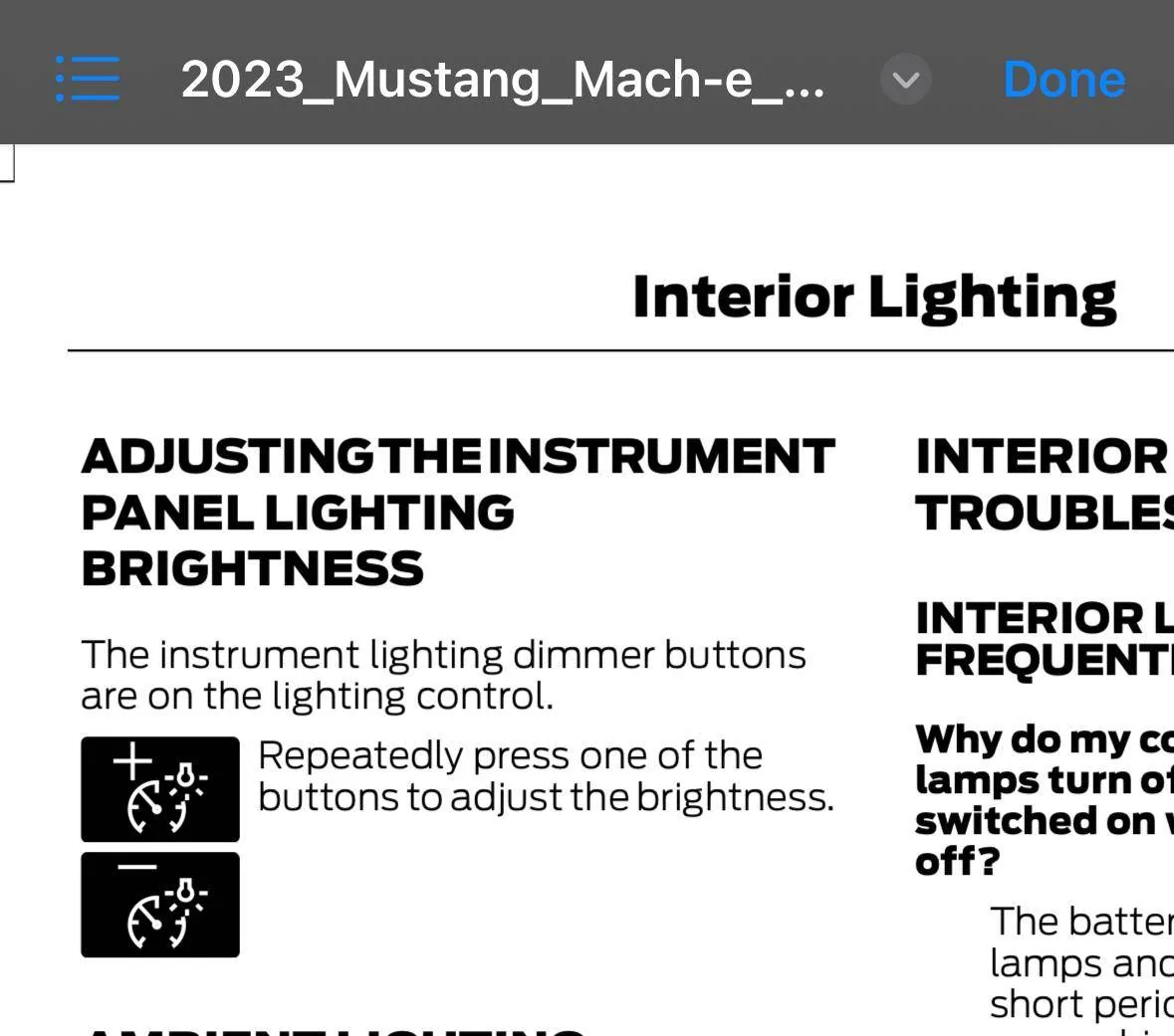 Trunk release from inside vehicle | MachEforum - Ford Mustang Mach-E ...