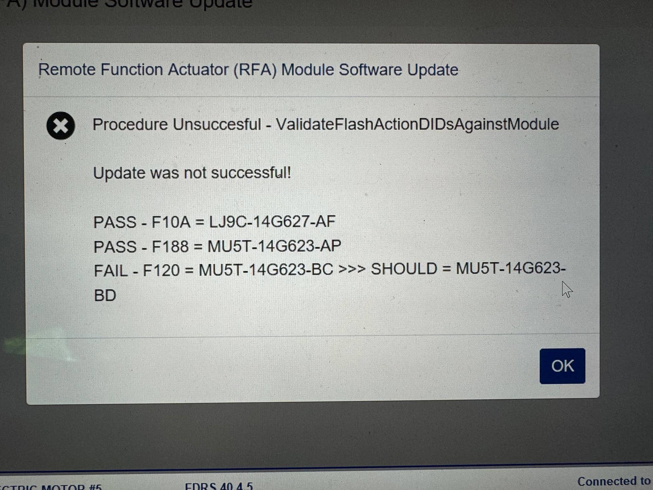 Issue updating RFA | MachEforum - Ford Mustang Mach-E News, Owners ...