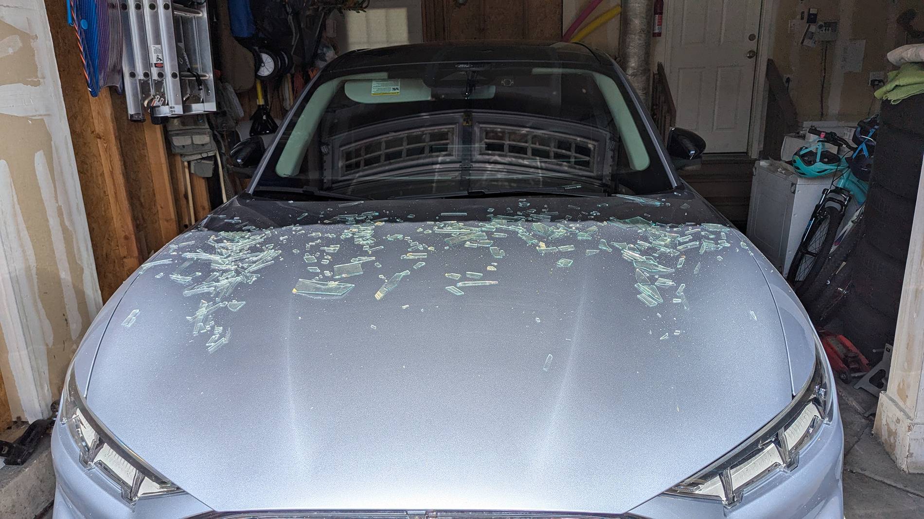 Garage Door Spring Broke - Car Showered with Broken Glass | MachEforum ...