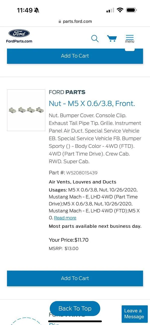 Need help cant find part number of this | MachEforum - Ford Mustang ...