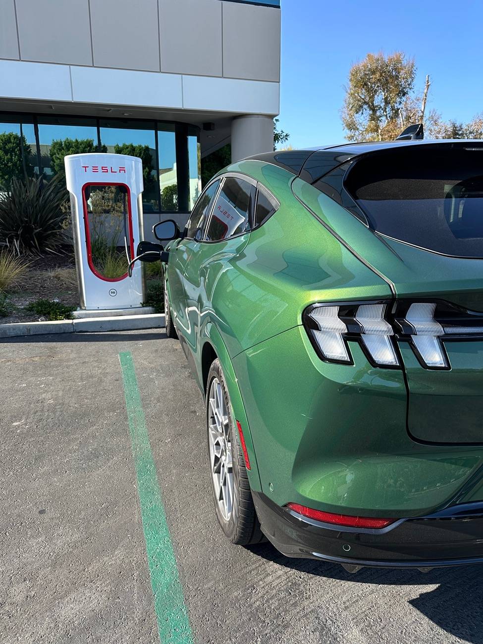 First charge with my new Tesla Adapter at Supercharger | MachEforum ...