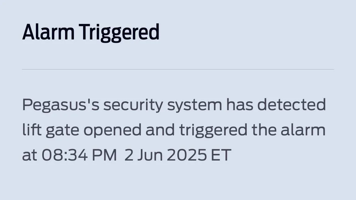 Lift Gate Alarm triggered?? | MachEforum - Ford Mustang Mach-E News ...