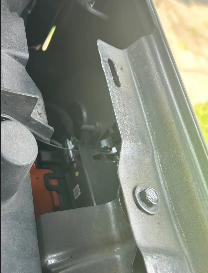 Charging port door pin receiver fell off! | MachEforum - Ford Mustang ...