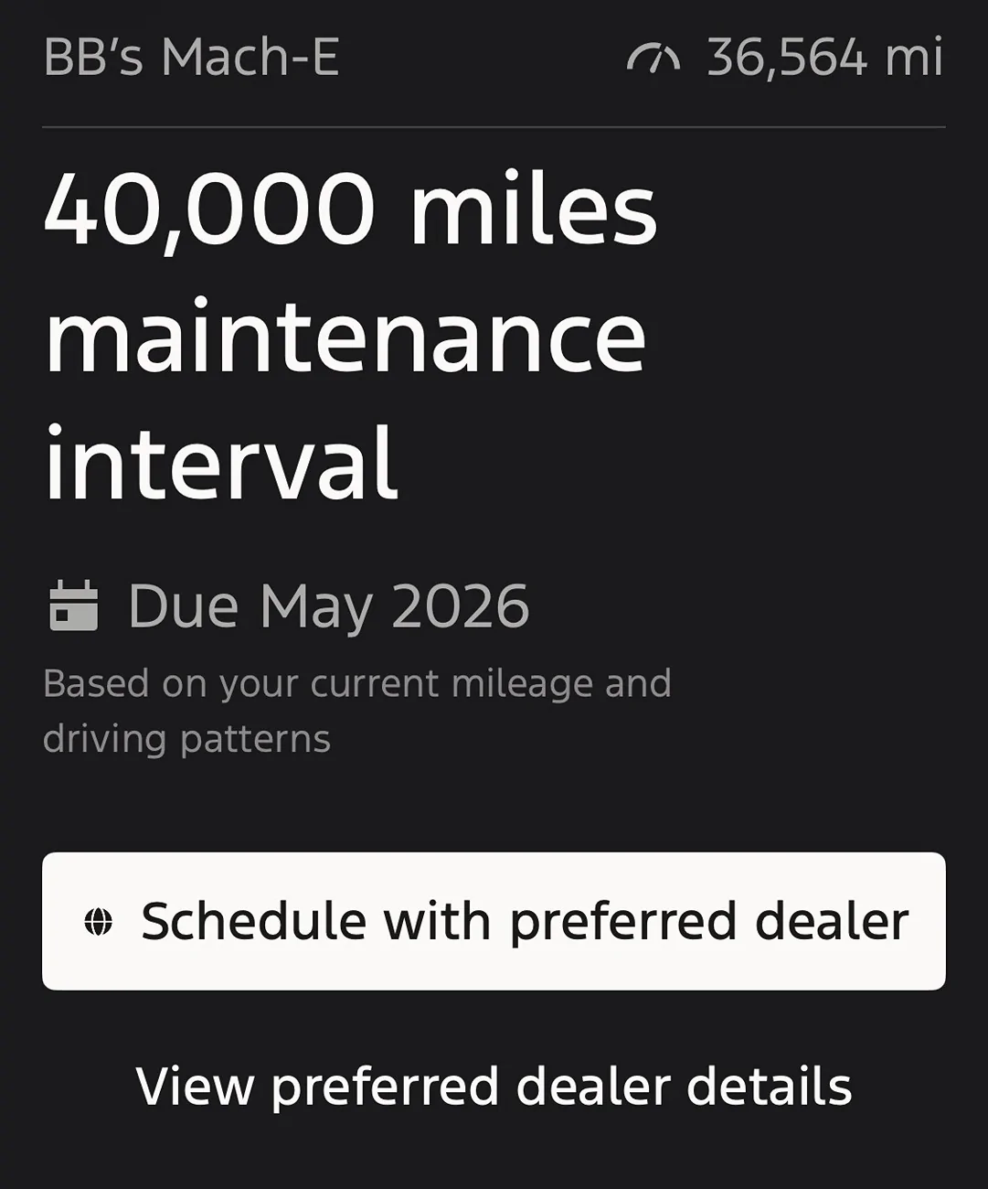 40,000 Mile Service - What should I expect it to cost? | MachEforum ...