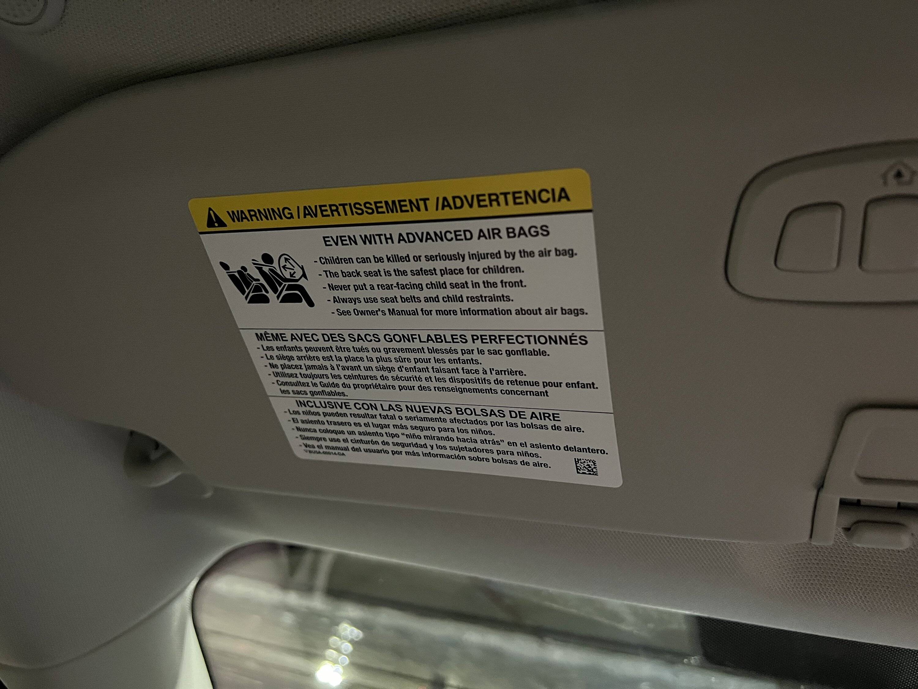 Removing sun visor warning stickers | MachEforum - Ford Mustang Mach-E ...