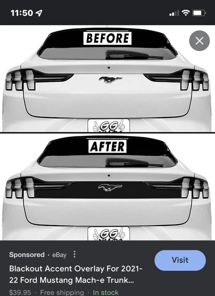 mach e with custom mods, stickers, wheels, graphics, emblems anything ...