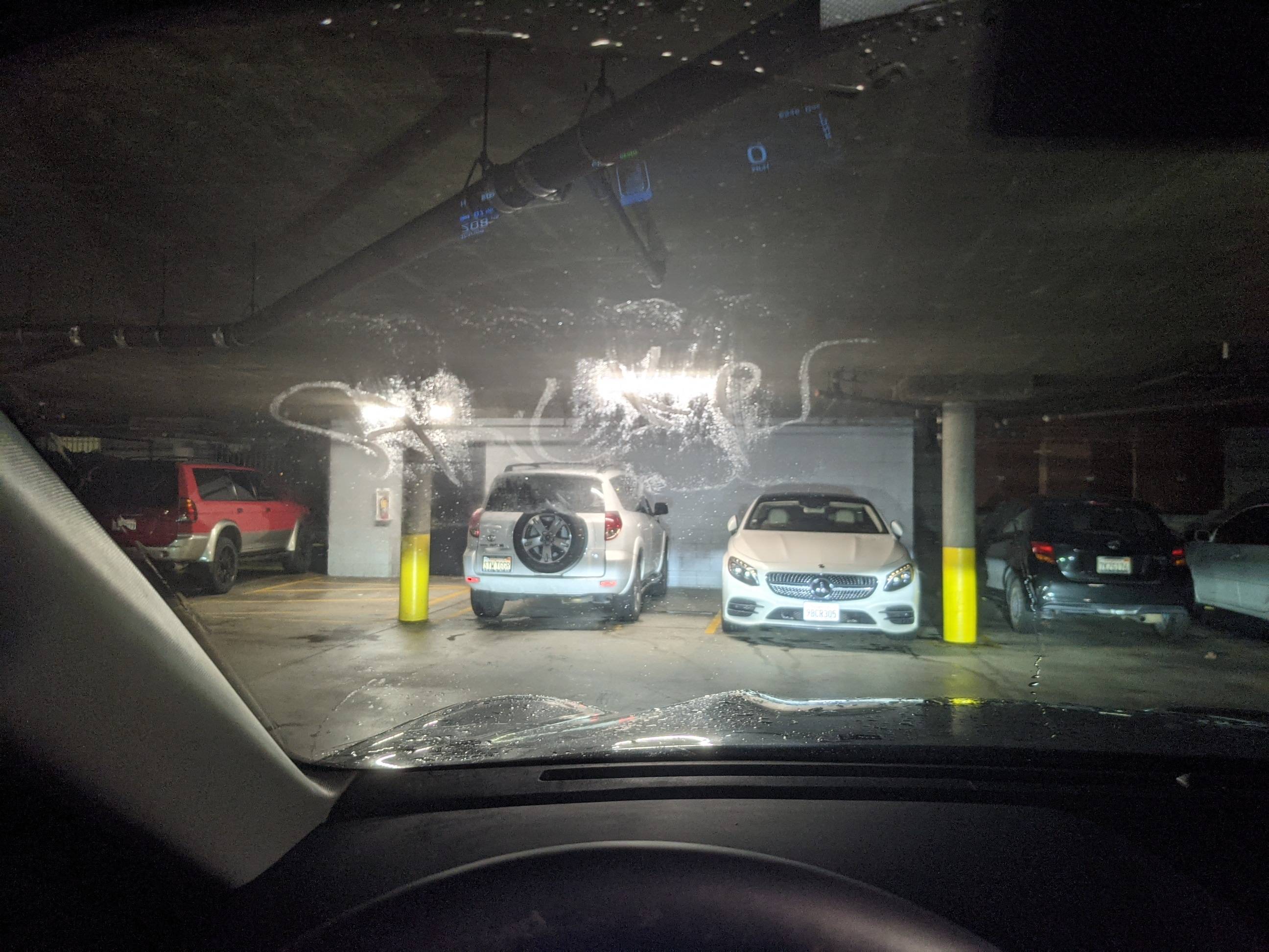 windshield treatment? marker from car wash on inside of glass ...